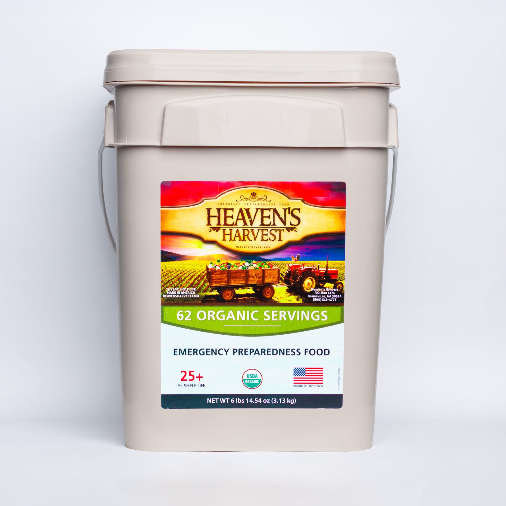 Organic Meal Bucket - 1 Person 1 Week - 62 Servings - Emergency Food ...